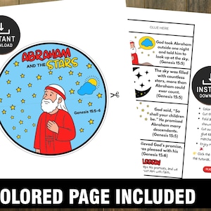 Abraham and the Stars Folding Surprise Bible Story Craft, Sunday School ...