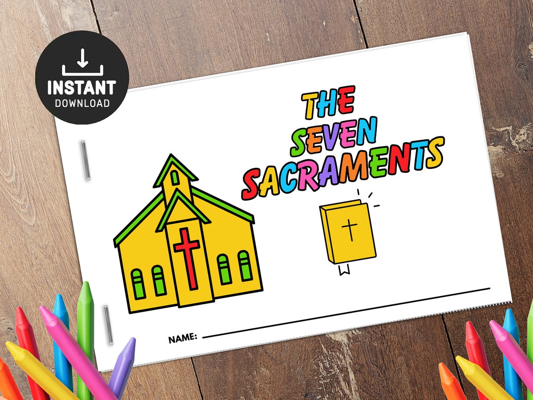 The Seven Sacraments Mini Book, Sunday School Craft, Church Kids ...