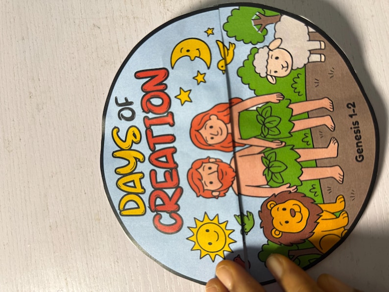 Days of Creation Folding Surprise Bible Story Craft, Bible Story ...
