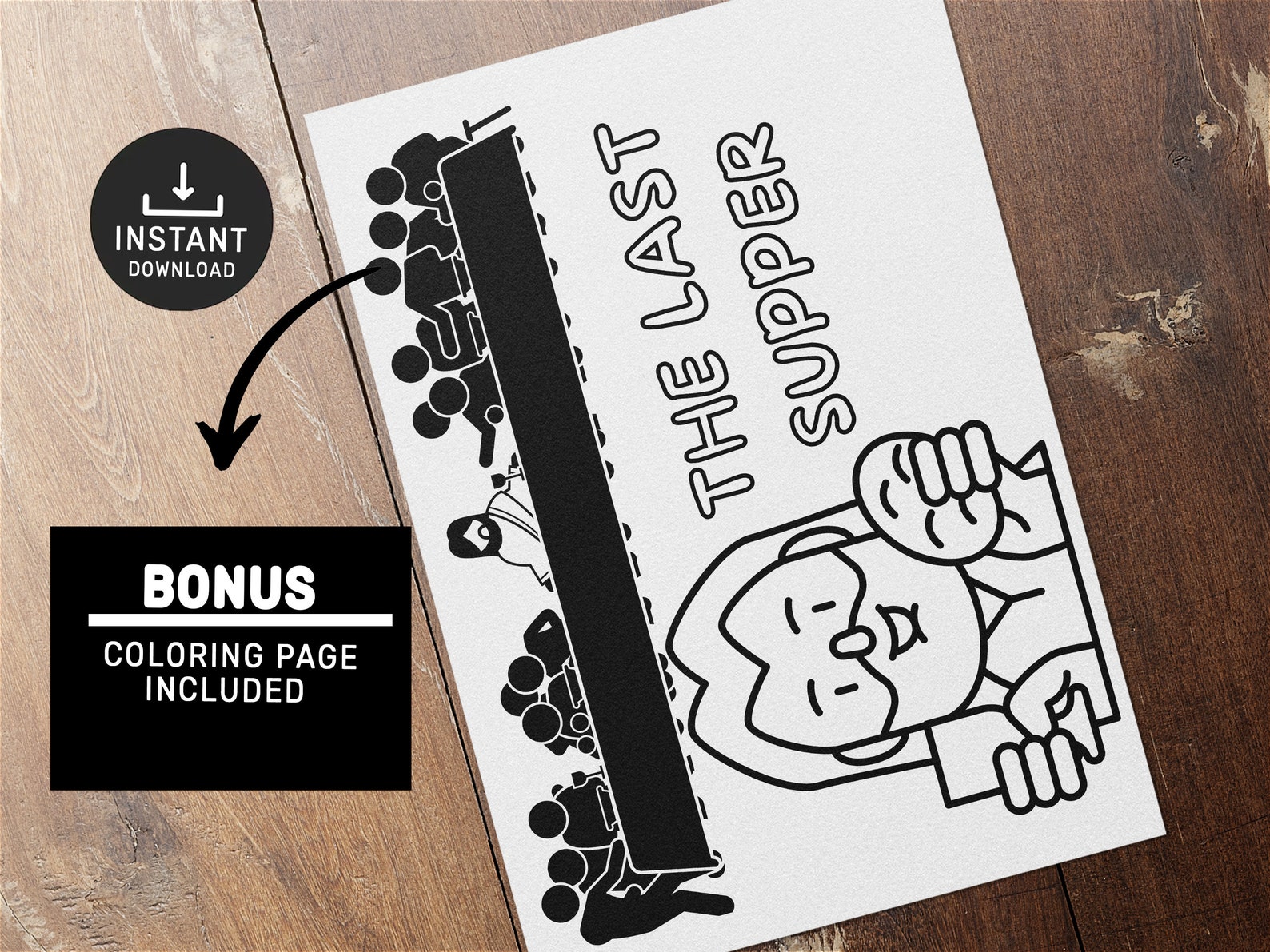 Last Supper Craft, , Bible Activity for Kids, Church Kids Activity ...