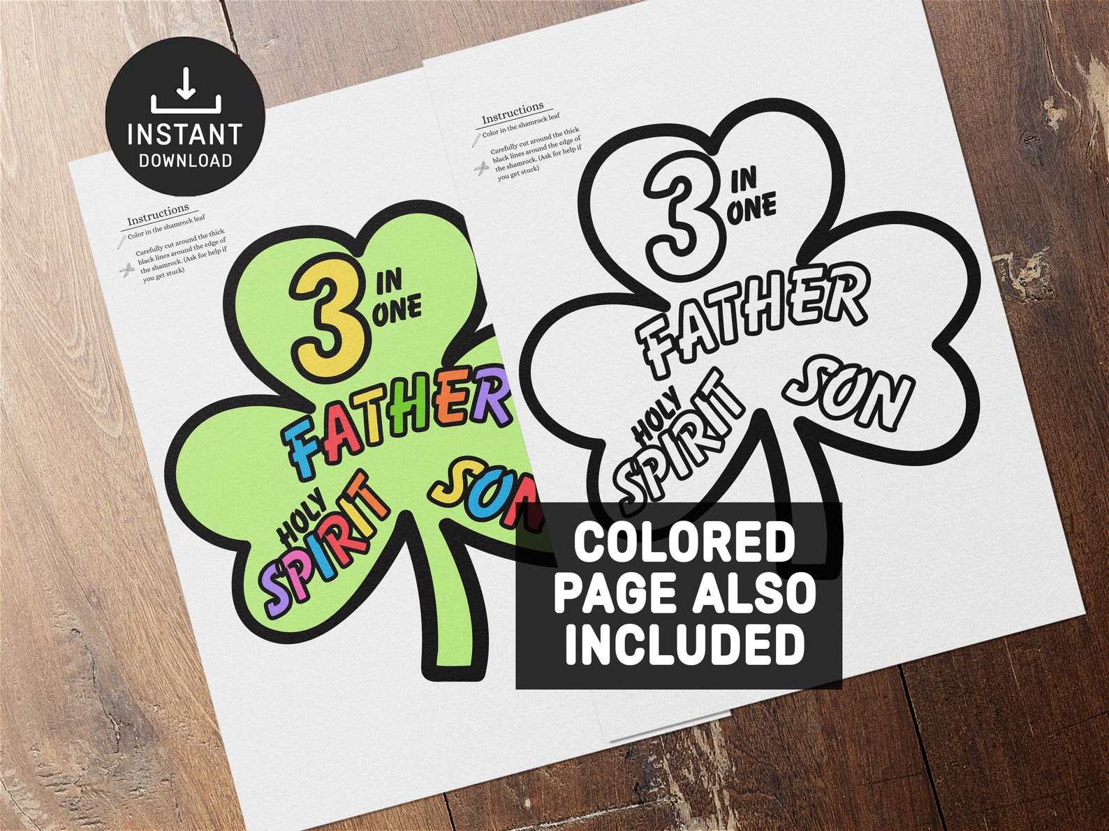 St. Patricks Day Sunday School Craft, Holy Trinity, Shamrock Bible ...