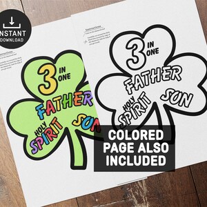 St. Patricks Day Sunday School Craft, Holy Trinity, Shamrock Bible ...