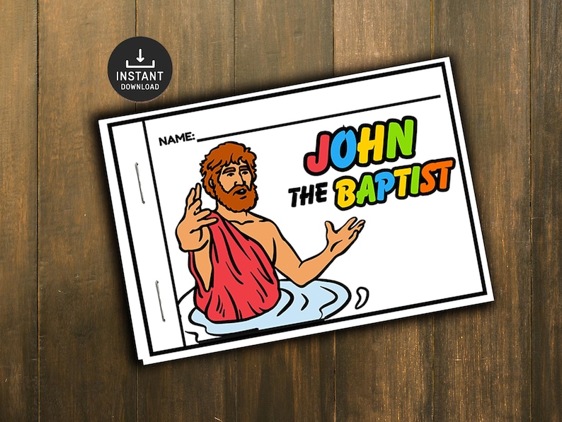 John the Baptist Mini Book, Bible Lesson Kids, Bible Lesson, Memory ...