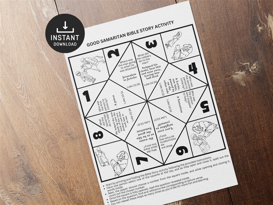 Good Samaritan Paper Craft, Bible Story Activity, Sunday School Craft ...