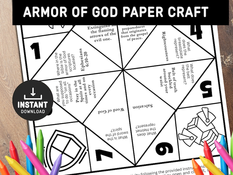 Armor of God Craft, Armor of God Paper Crafts for Kids, Armor of God ...