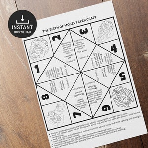 The Birth of Moses Fortune Teller, Bible Story Activity, Sunday School ...