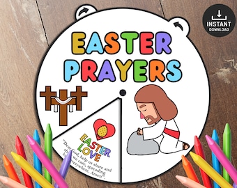 Easter Clock Coloring Wheel, Easter Sunday School Craft, Holy Week ...