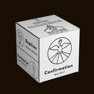 7 Sacraments Cube, Printable Bible Activity, Watercolor, Kids Bible ...