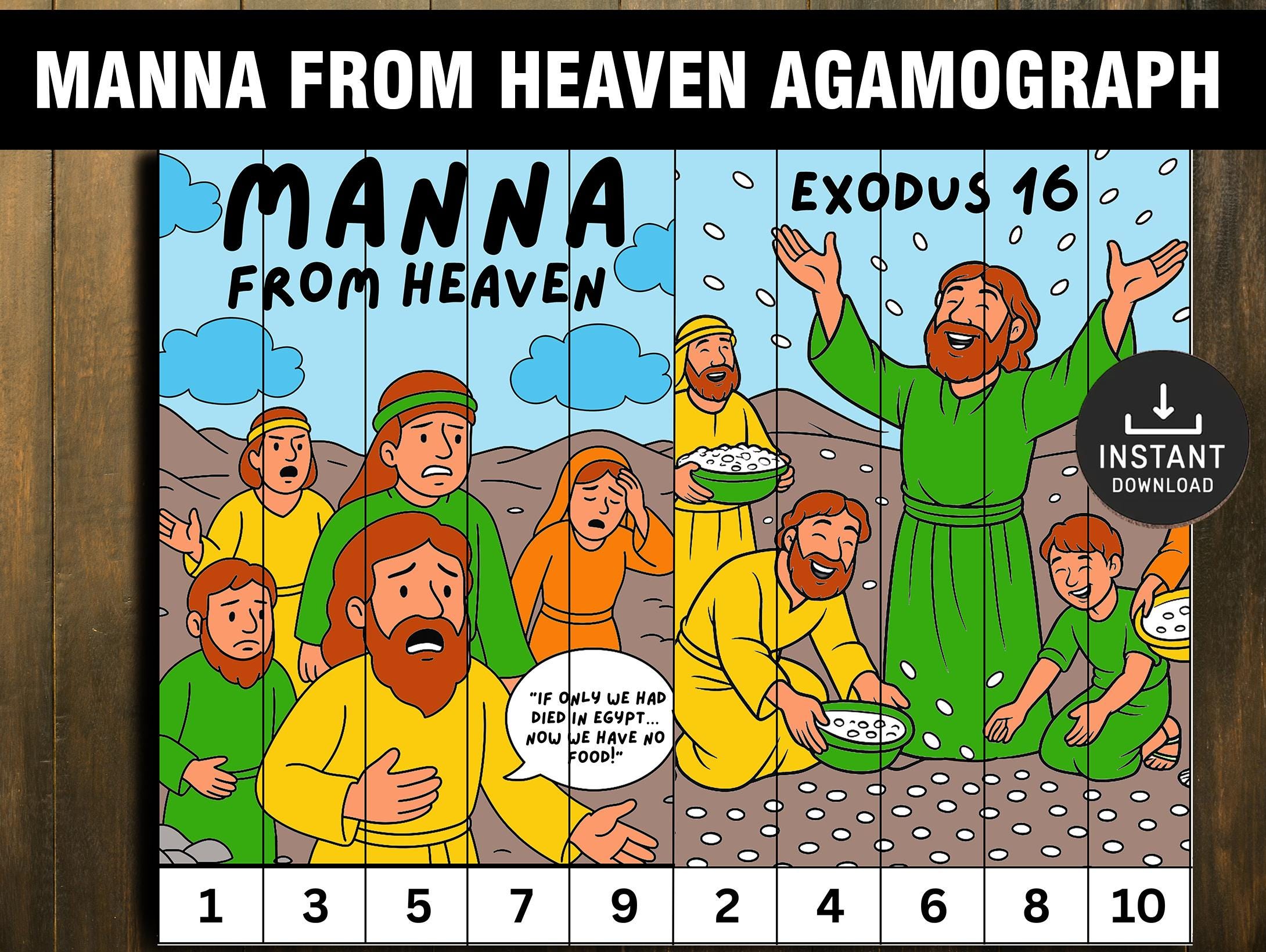 Moses and Manna From Heaven Agamograph, Bible Story Craft, Bible Lesson ...