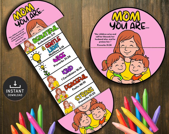 Foldable Mother’s Day Card, Printable Activity, Christian Mother’s Day ...