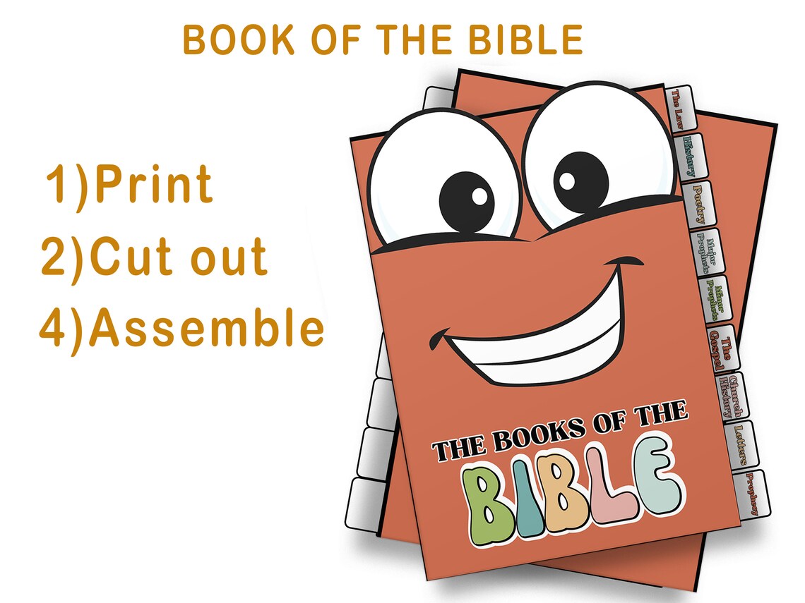 Books of the Bible Flip Book, Old and New Testament, 66 Books, Bible ...