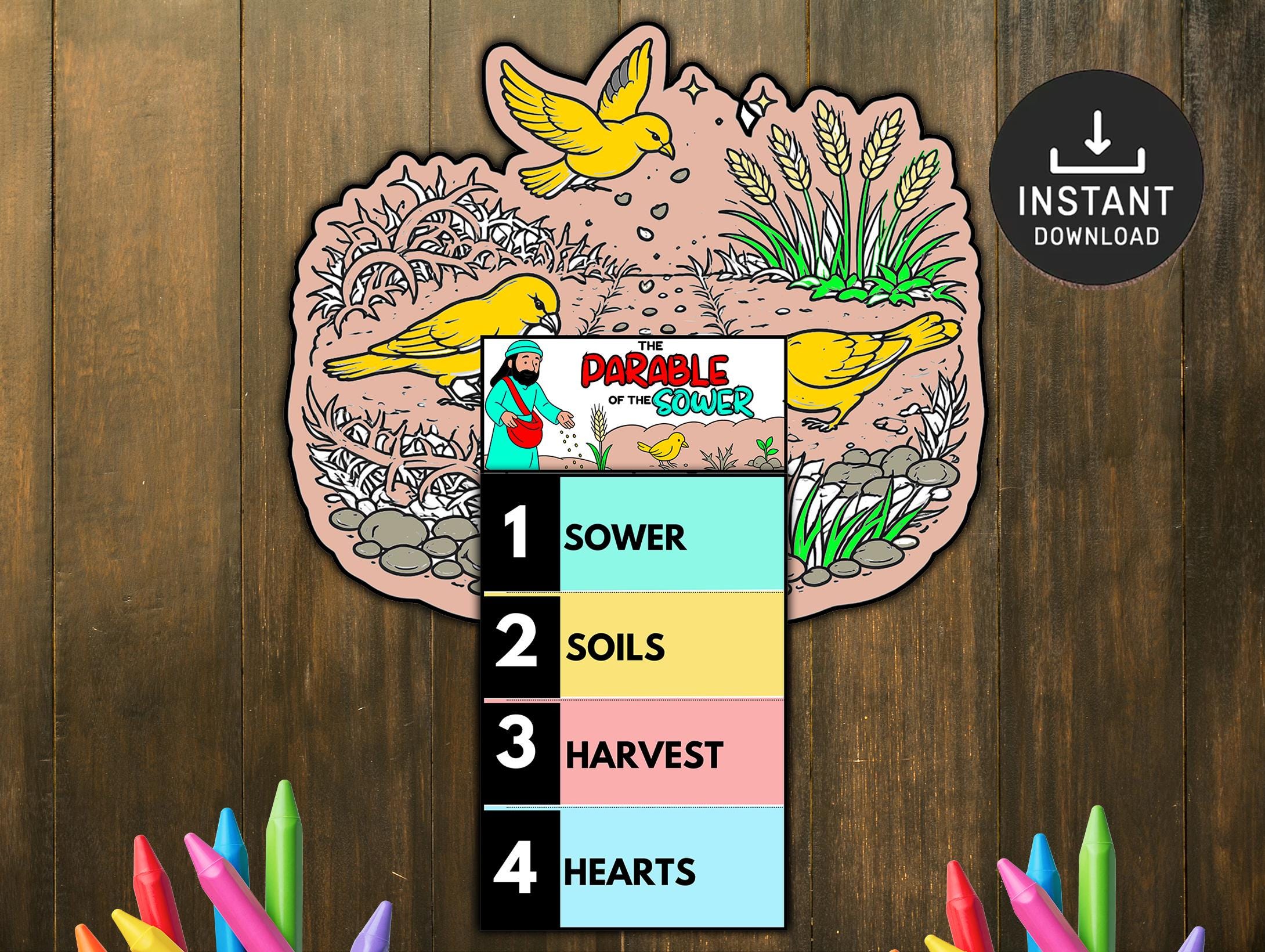 The Parable of the Sower One Page Flipbook Bible Craft for Kids, Sunday ...