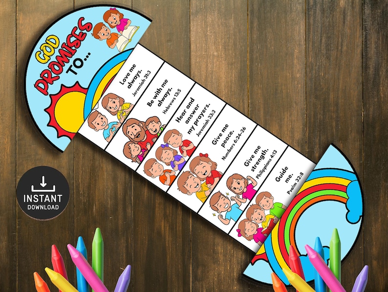 Gods Promises Folding Surprise Bible Craft, Bible Activity, Bible ...