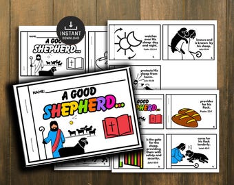Good Shepherd Folding Surprise Bible Craft, Jesus Activity, Memory Game ...