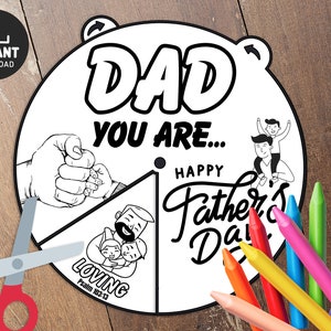 Father's Day Coloring Wheel, Bible Craft for Dad, Sunday School Craft ...