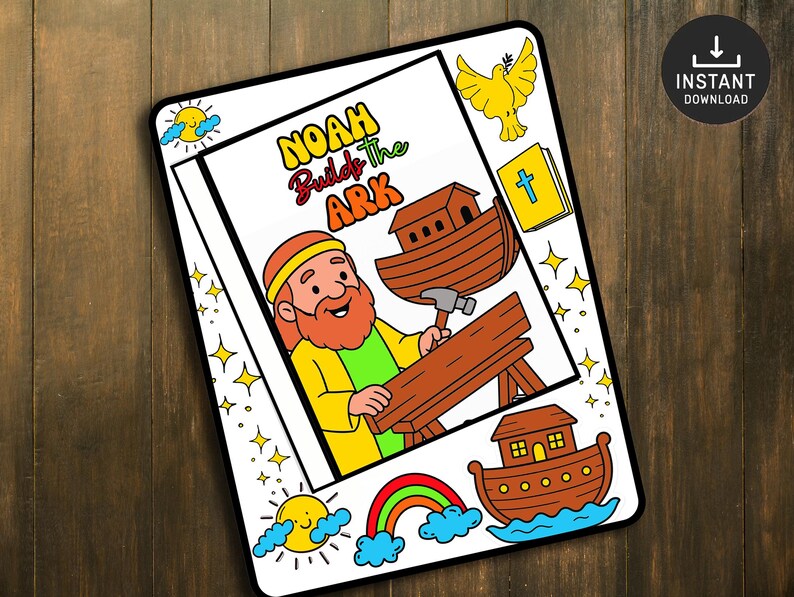 Noah's Ark Mini Book: Bible Story Craft, Sunday School Activity ...