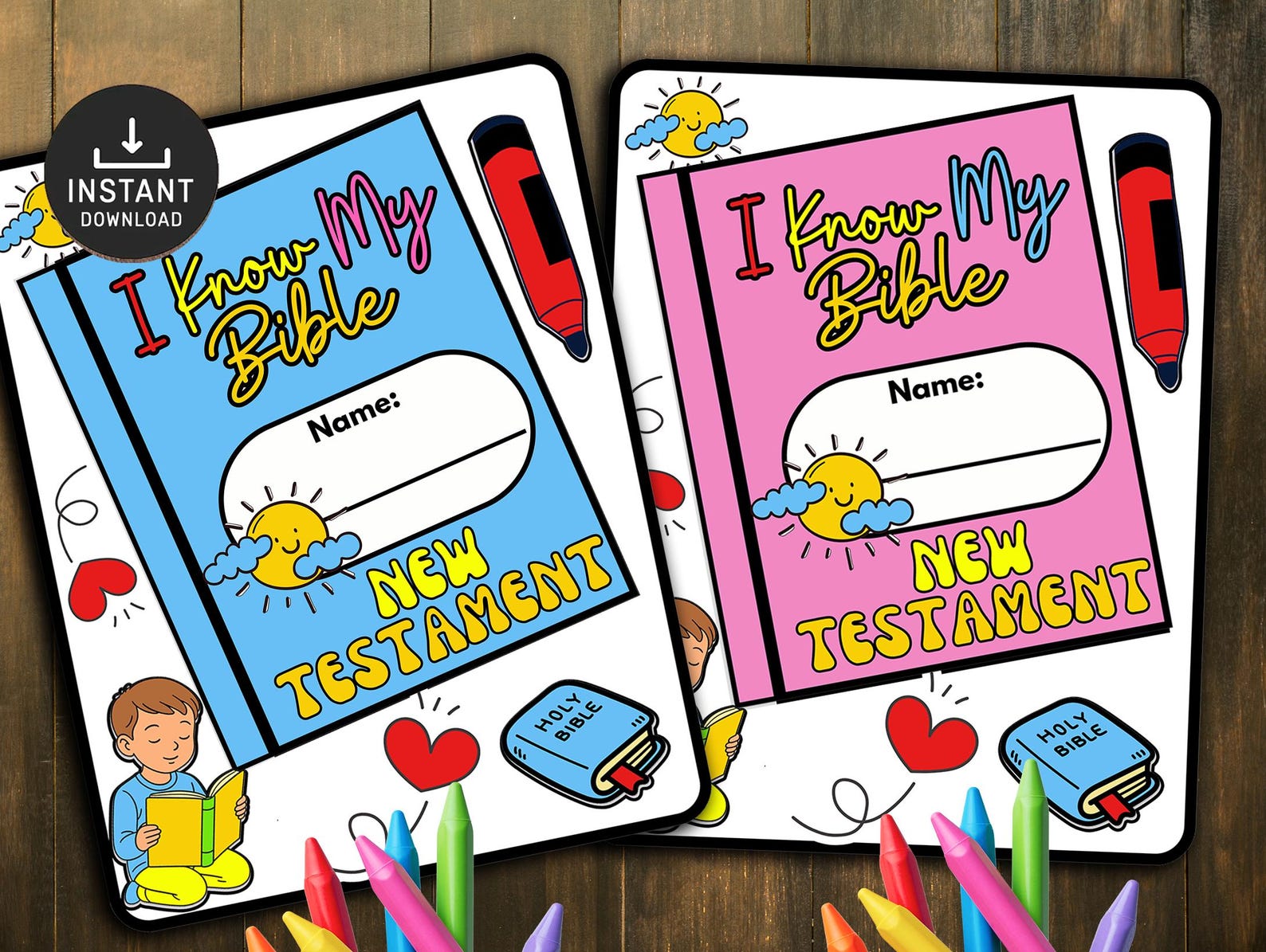 Books of the Bible Mini Book, Old & New Testament, Bible Activity, Kids ...