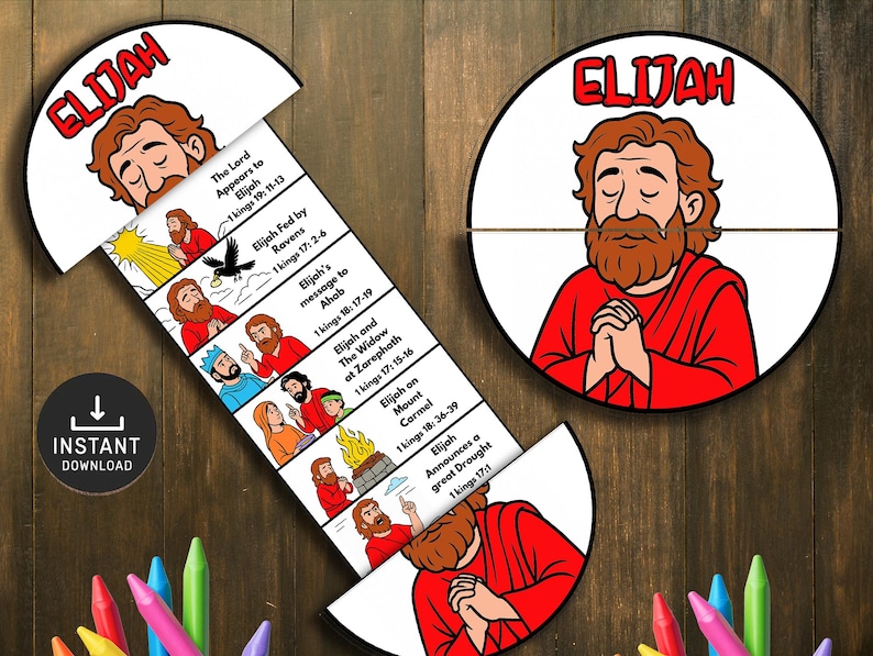 Elijah's Folding Surprise Bible Story Craft, Sunday School Activity ...