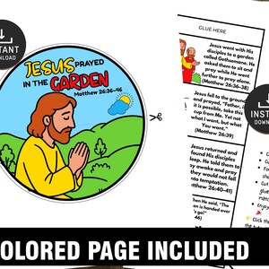 Jesus in the Garden of Gethsemane Folding Surprise Bible Story Craft ...