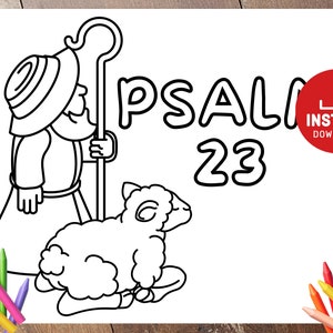 Psalm 23, Bible Activities for Kids, Church Kids Activity, Sunday ...