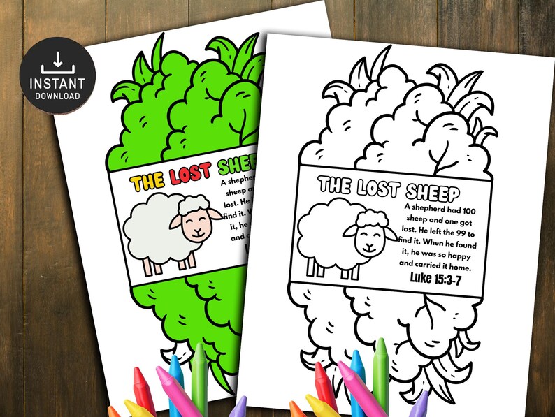 The Lost Sheep Bible Story Craft, Kids Bible Lesson, Memory Game ...