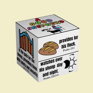 Good Shepherd Coloring Cube, Bible Activity, Kids Bible Lesson, Sunday ...