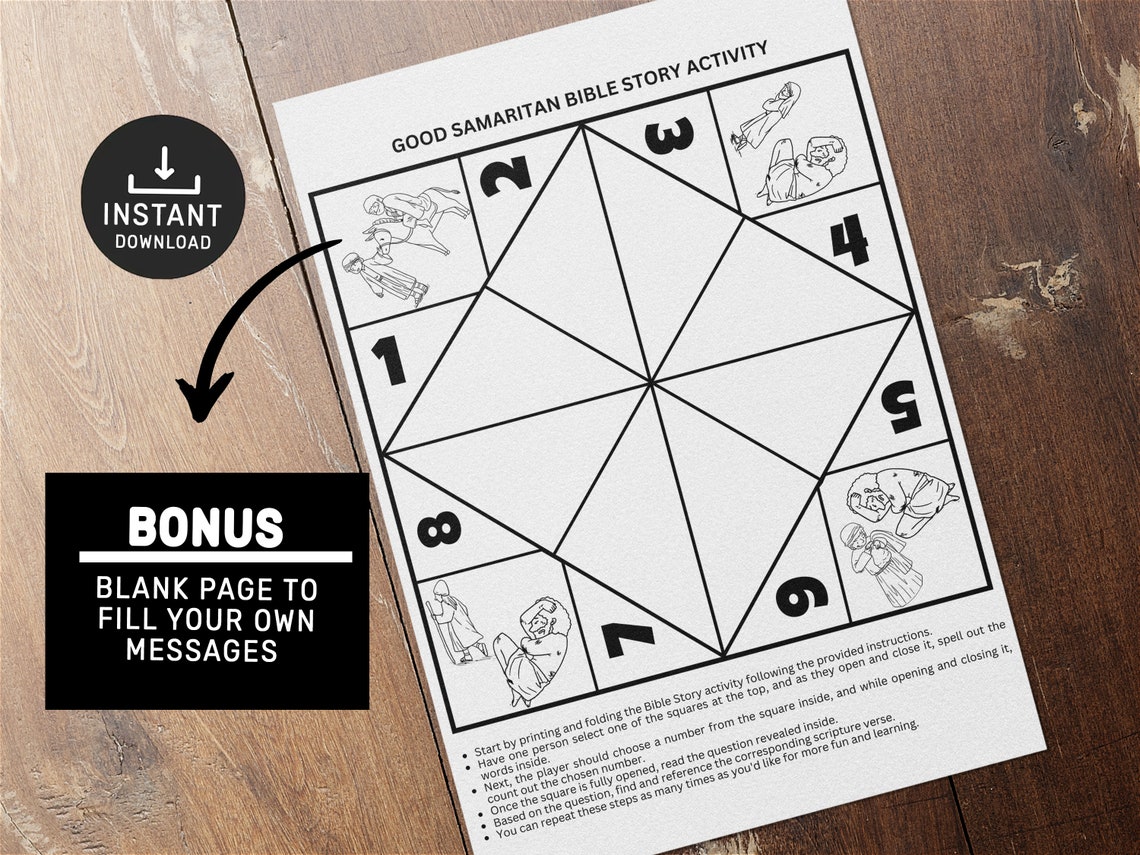 Good Samaritan Paper Craft, Bible Story Activity, Sunday School Craft ...