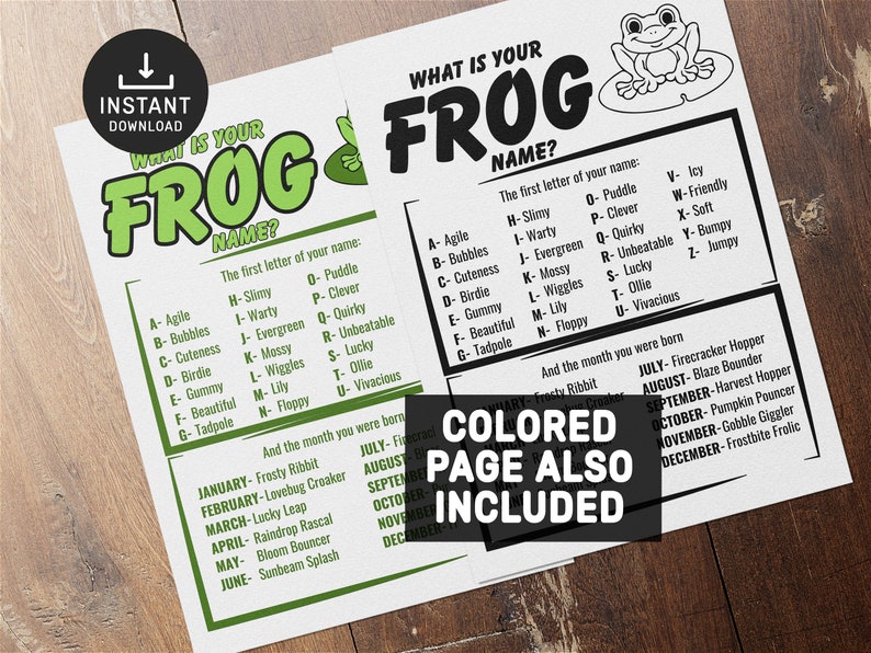 Leap Year Frog Game Bundle, Printable Games for Kids, Frog Birthday ...