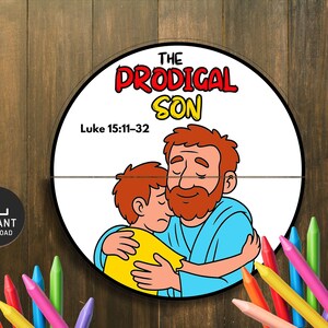 The Prodigal Son Folding Surprise Bible Story Craft, Kids Bible Lesson ...