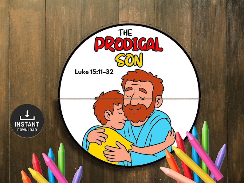 The Prodigal Son Folding Surprise Bible Story Craft, Kids Bible Lesson ...