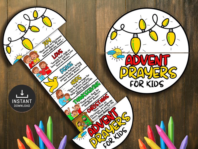 Advent Prayers Folding Bible Craft for Kids (digital Download) - Etsy