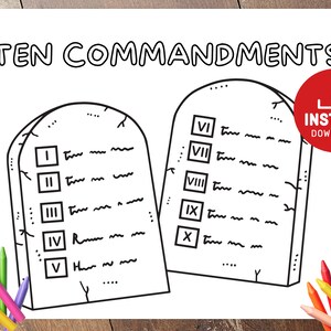 Ten Commandments, Bible Activity, Sunday School Activities, Bible ...