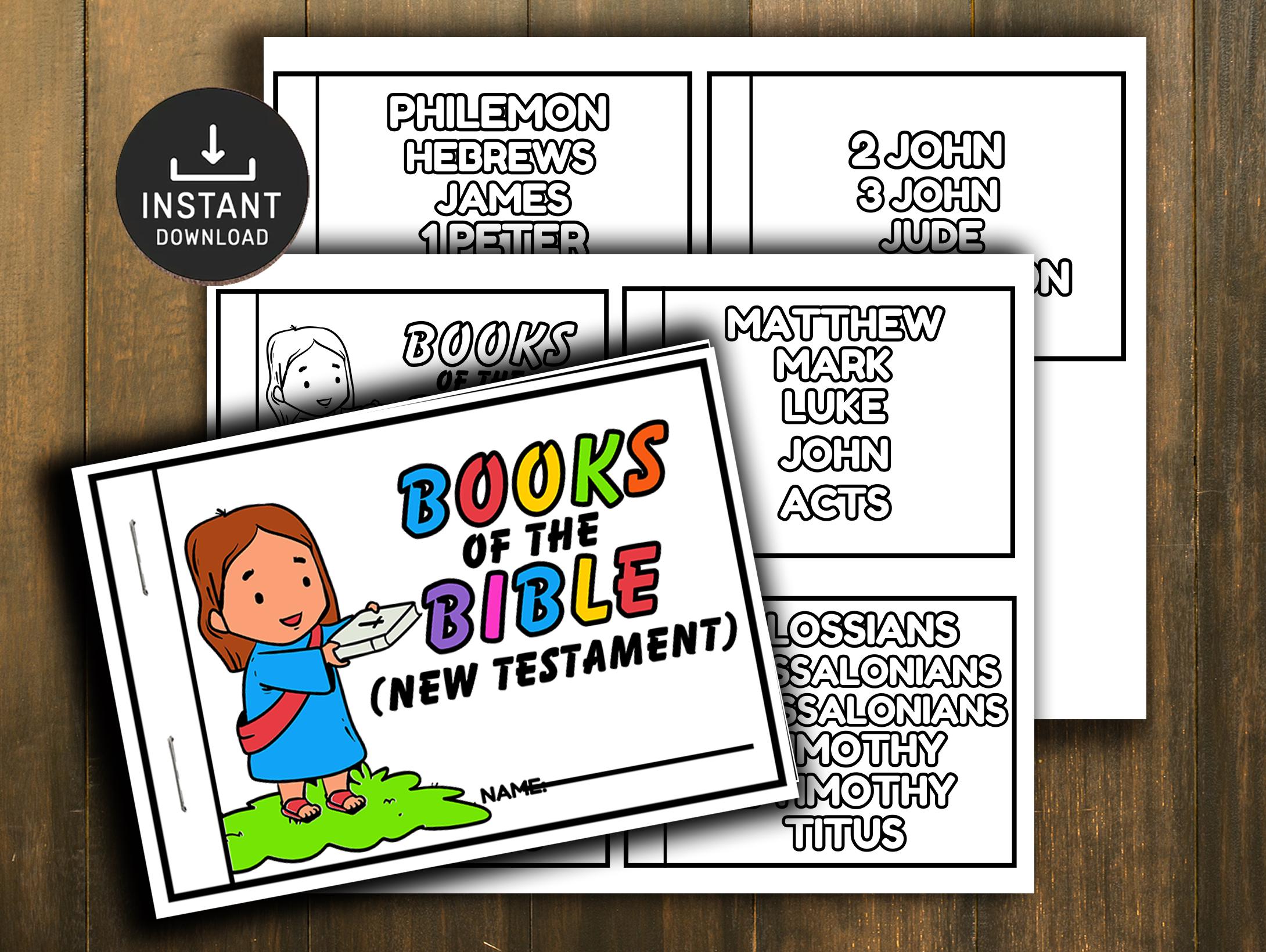 Books of the Bible, New Testament Mini Book, Printable Bible Activity ...