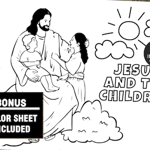 Jesus and the Children Activity Sheet, Bible Activities, Church Kids ...