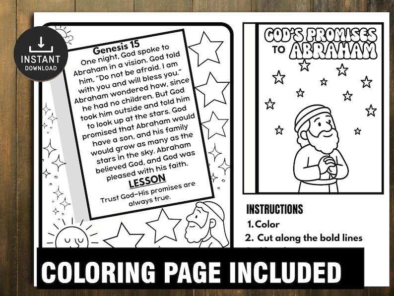 God's Promise to Abraham Bible Story Craft: Sunday School Activity ...