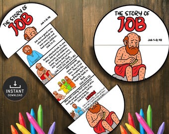 Rueda para colorear de la historia de Job / Actividad de la historia ...