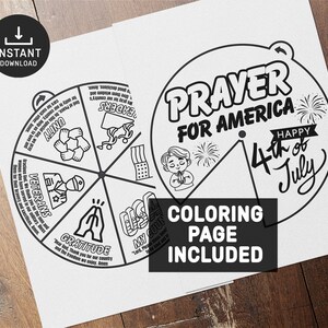 4th July Prayer, Coloring Wheel, Freedom in Jesus, July 4th Bible Craft ...