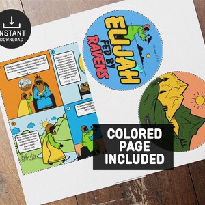Elijah Bible Story Activity, Sunday School Craft, Printable Paper Craft ...