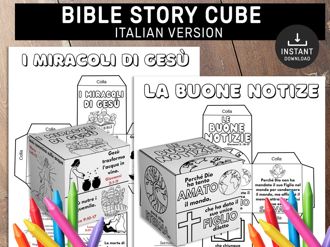 Coloring Cube, Bible Activity, Gospel, Kids Bible Lesson, Sunday School ...