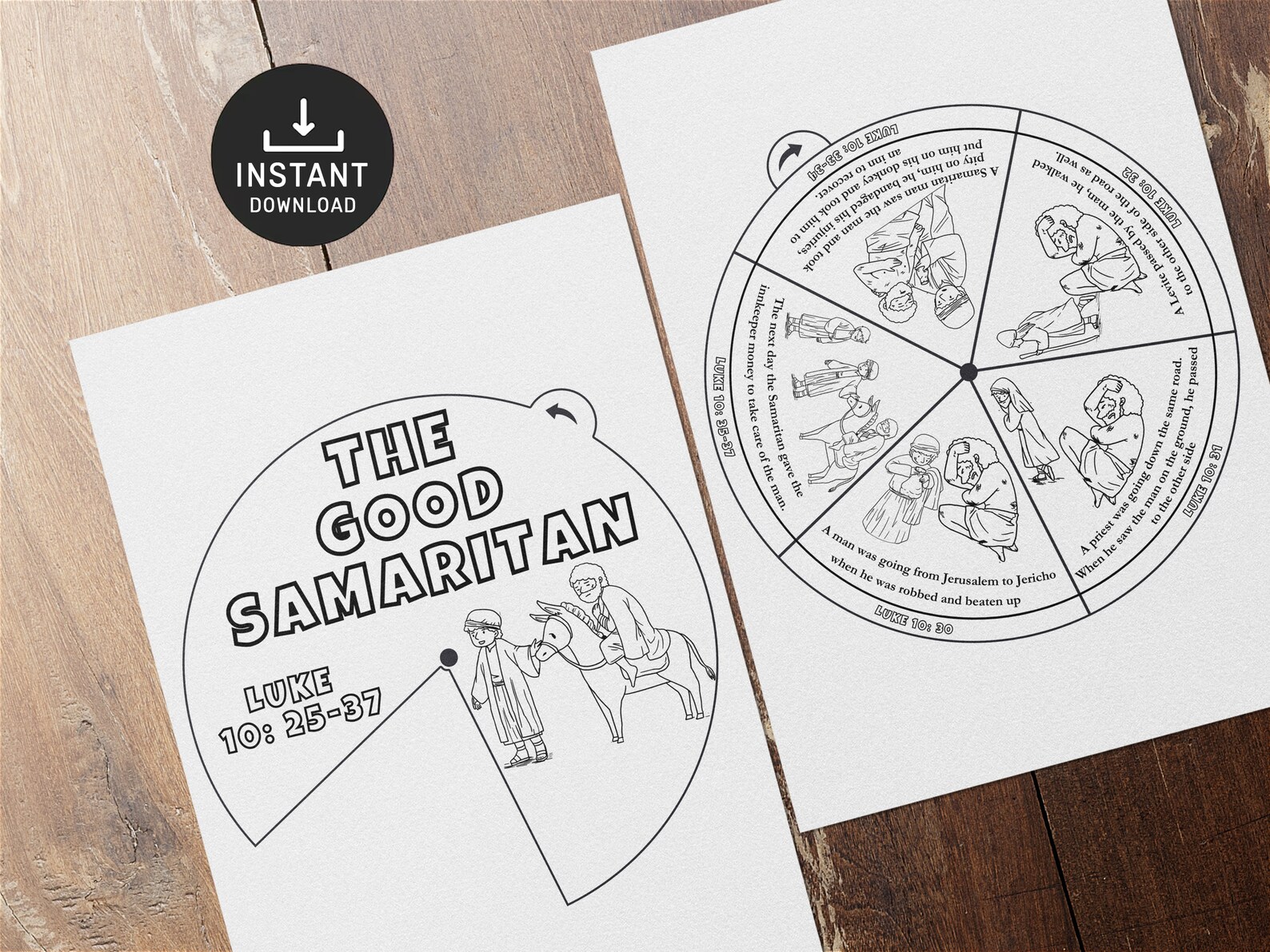 Good Samaritan Coloring Wheel Good Samaritan Craft Printable - Etsy UK