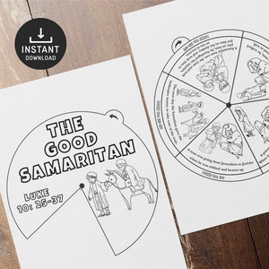 Good Samaritan Coloring Wheel Good Samaritan Craft Printable - Etsy UK