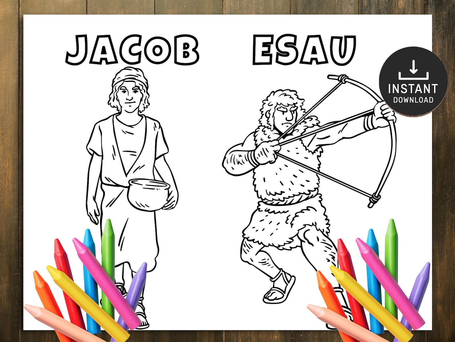 Jacob and Esau, Bible Activity, Sunday Activities, Bible Placemat ...