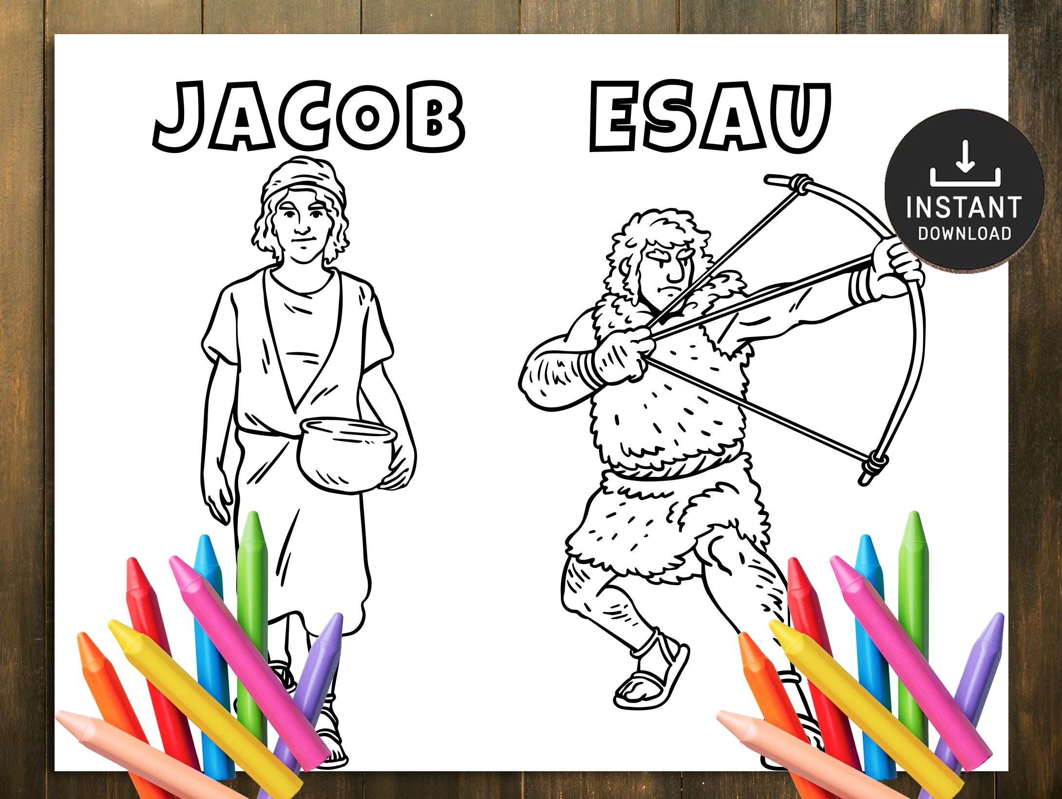 Jacob and Esau, Bible Activity, Sunday Activities, Bible Placemat ...