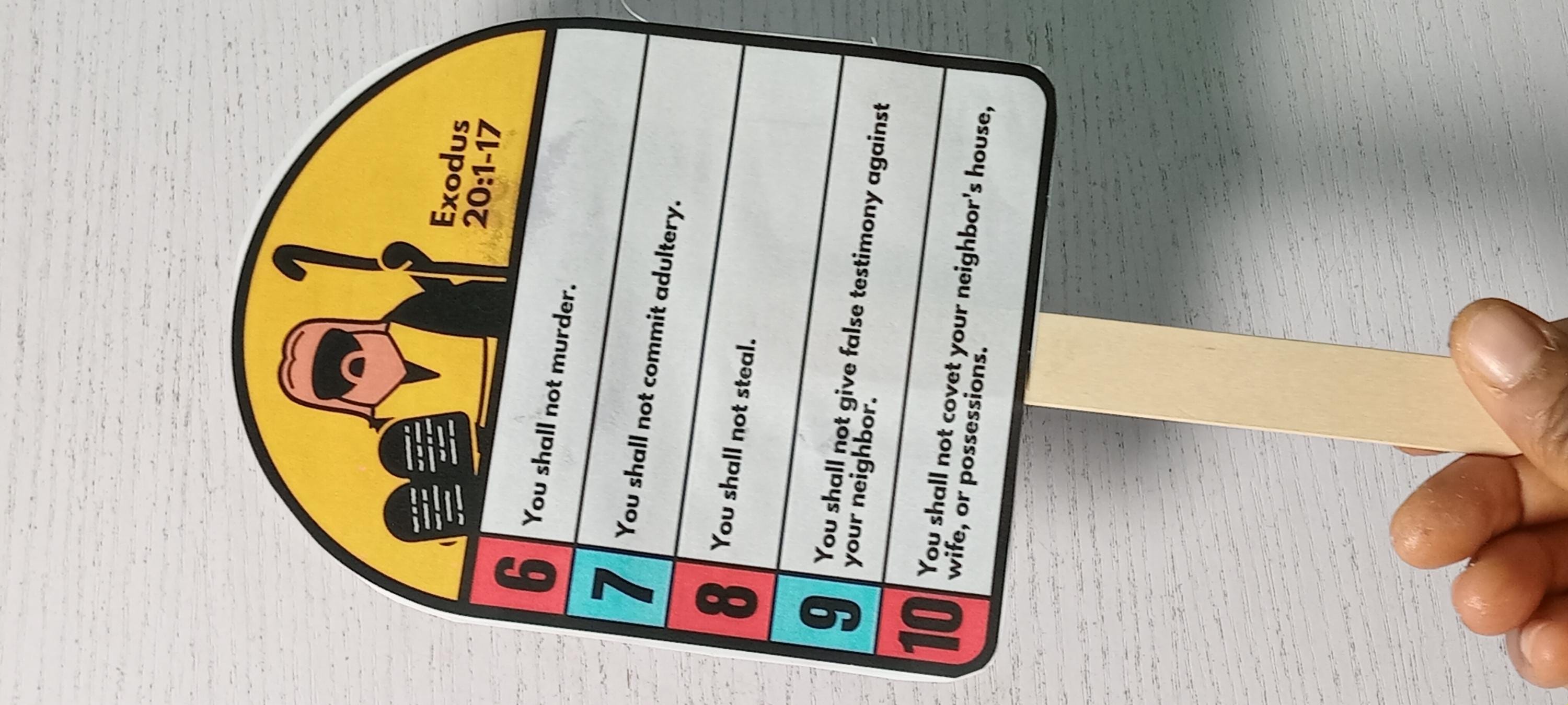The Ten Commandments Fan Craft, Bible Activity, Kids Bible Lesson ...
