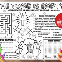 Empty Tomb Kids Craft. Easter Craft With Cross and Empty Tomb With ...