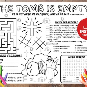 Jesus Resurrection, Easter Sunday Craft, He is Risen, Sunday School ...