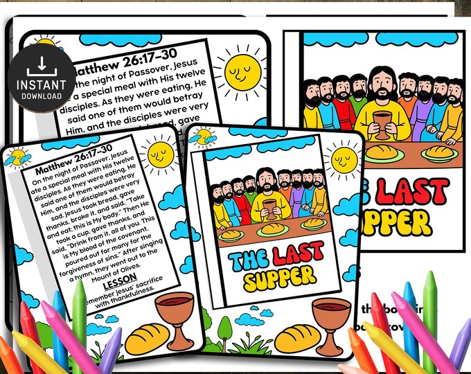 Last Supper Craft: Printable Easter Bible Activity (PDF) - Etsy Canada