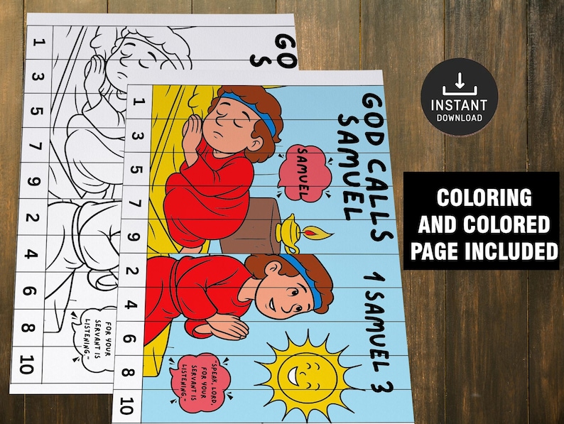 God Calls Samuel Agamograph, Bible Craft for Kids, Bible Lesson, Bible ...
