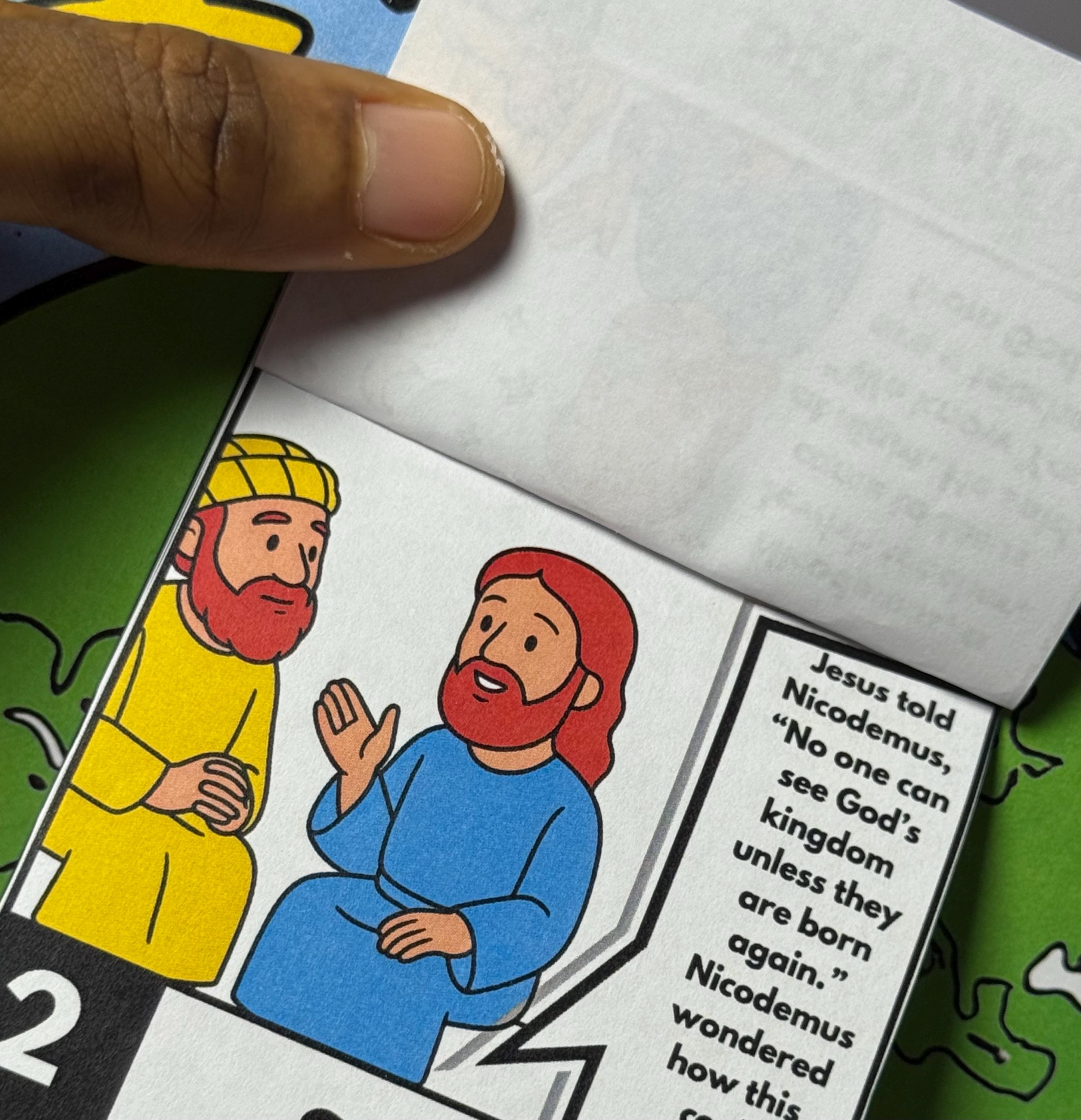 Nicodemus Meets Jesus Flipbook Bible Craft for Kids, Memory Game ...