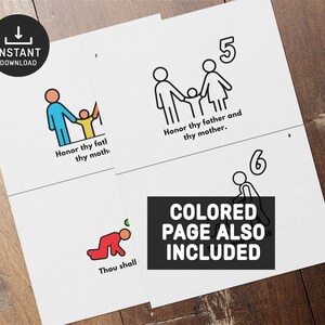 10 Commandments Activity, Bible Story Craft, Sunday School Craft, Moses ...